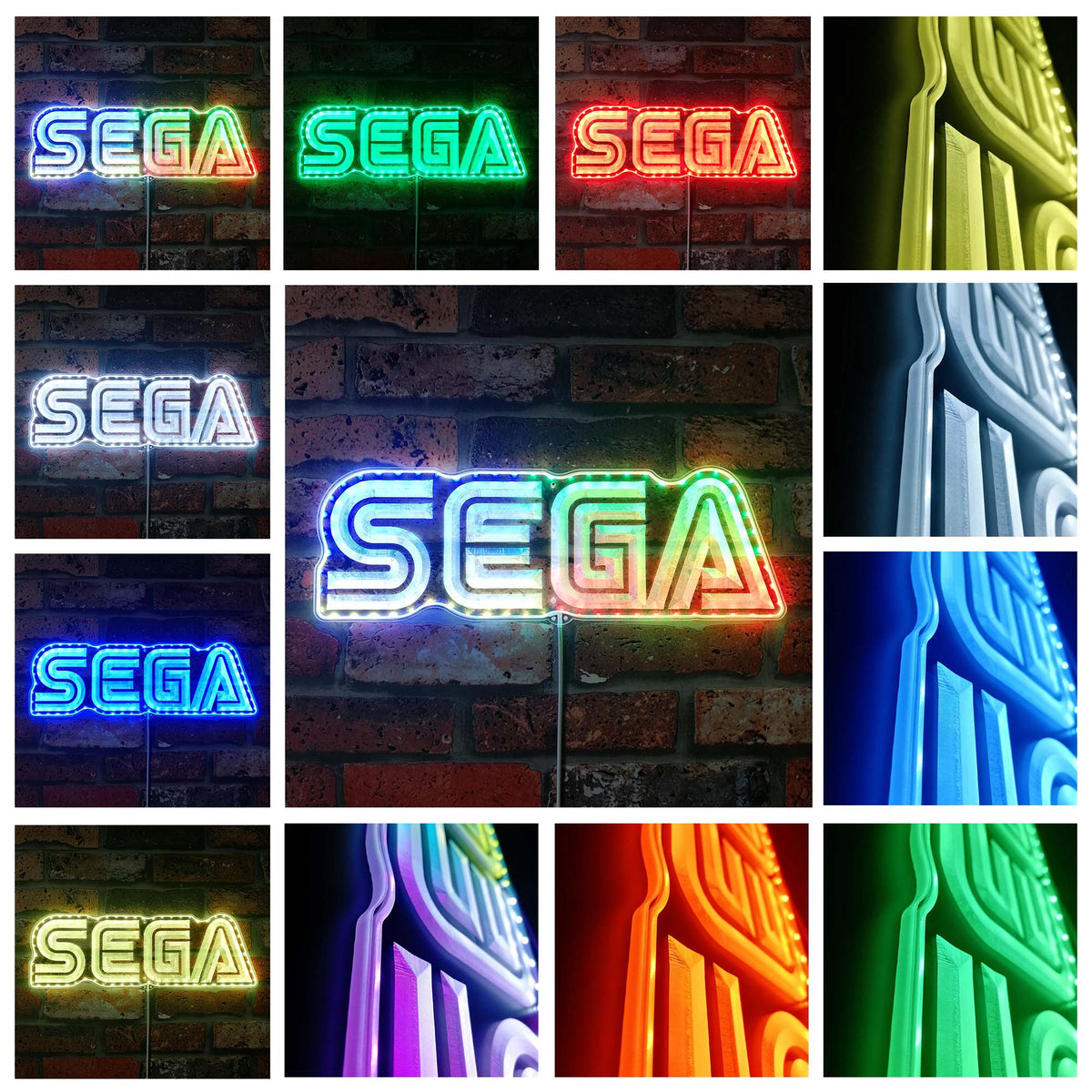 Sega Dynamic RGB Edge Lit LED Sign | PROLEDSIGN – joyatwall