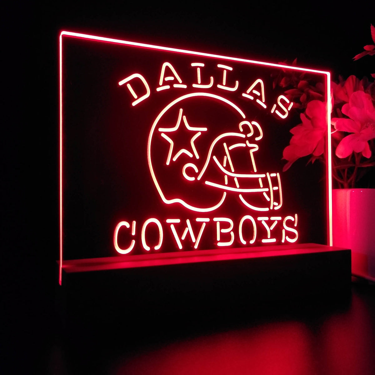 Dallas Cowboys Helmet Sport Team Night Lamp 3D Illusion Lamp - joyatwall