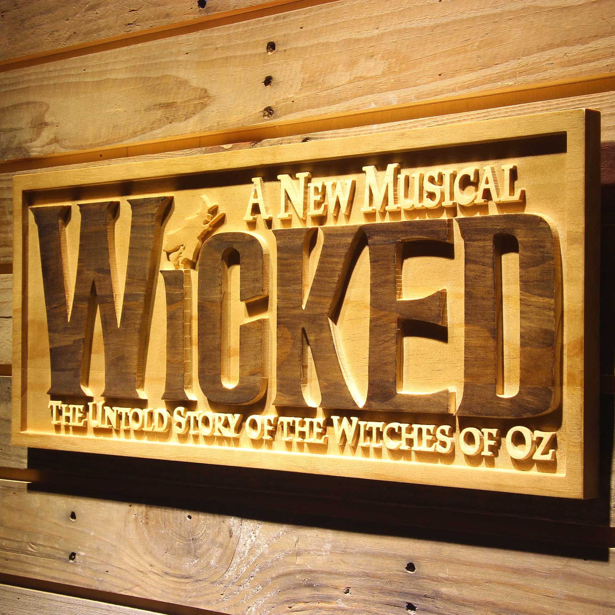 Wicked The Musical Wooden Sign | PROLEDSIGN – joyatwall
